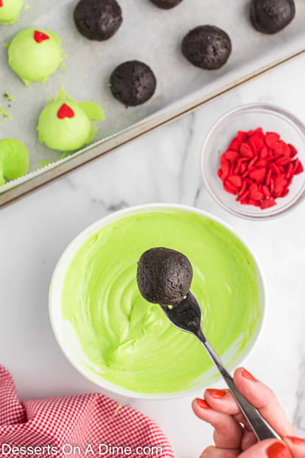 Grinch Oreo Balls Recipe - christmasonadime.com