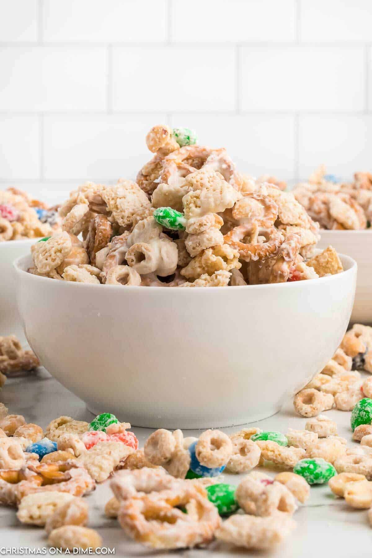 White Chocolate Chex Mix Recipe - christmasonadime.com