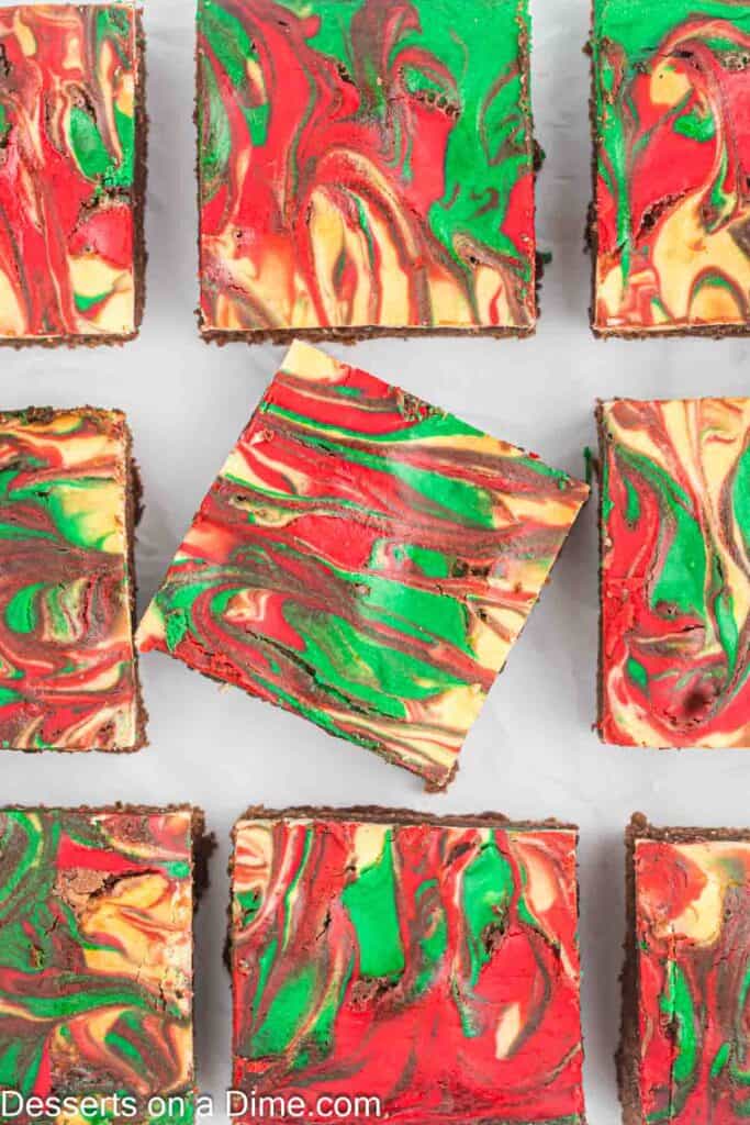 Christmas Cream Cheese Brownies Recipe - Christmas on a Dime
