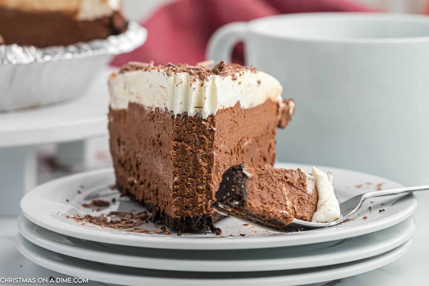 Chocolate Mousse Pie Recipe - christmasonadime.com