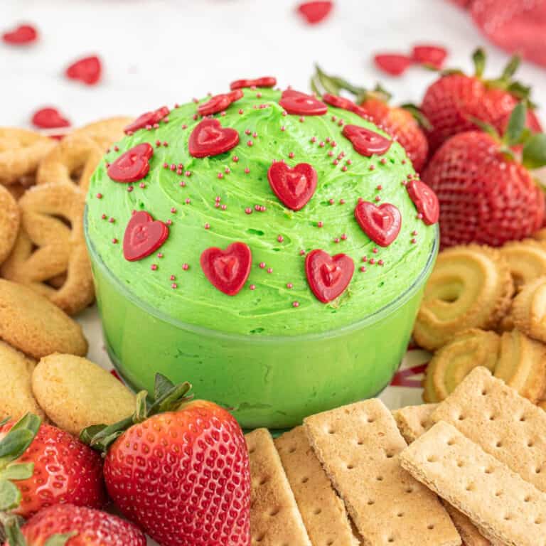 Easy Grinch Dip Recipe - christmasonadime.com
