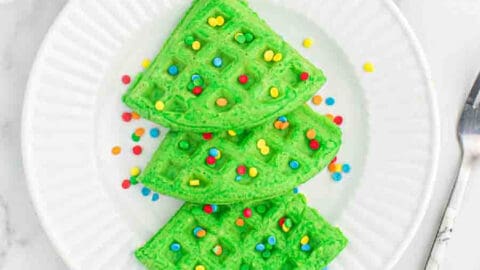 Christmas Tree Waffles - christmasonadime.com