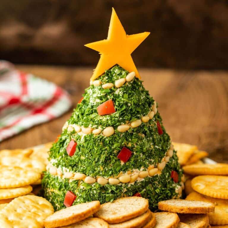 Christmas Tree Cheese Ball - christmasonadime.com