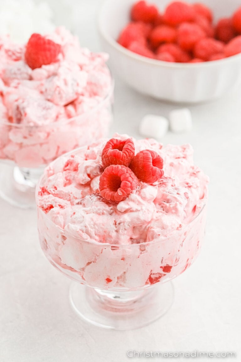 Raspberry Jello Salad - christmasonadime.com