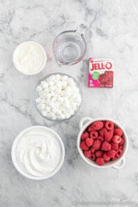 Raspberry Jello Salad - christmasonadime.com