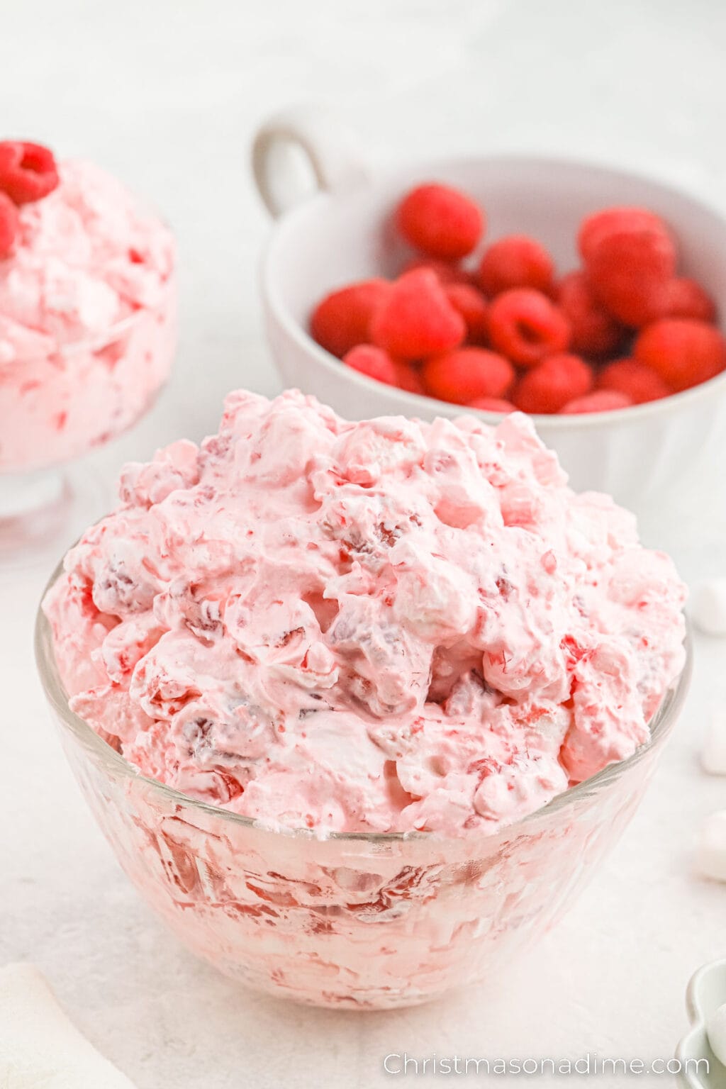 Raspberry Jello Salad - christmasonadime.com