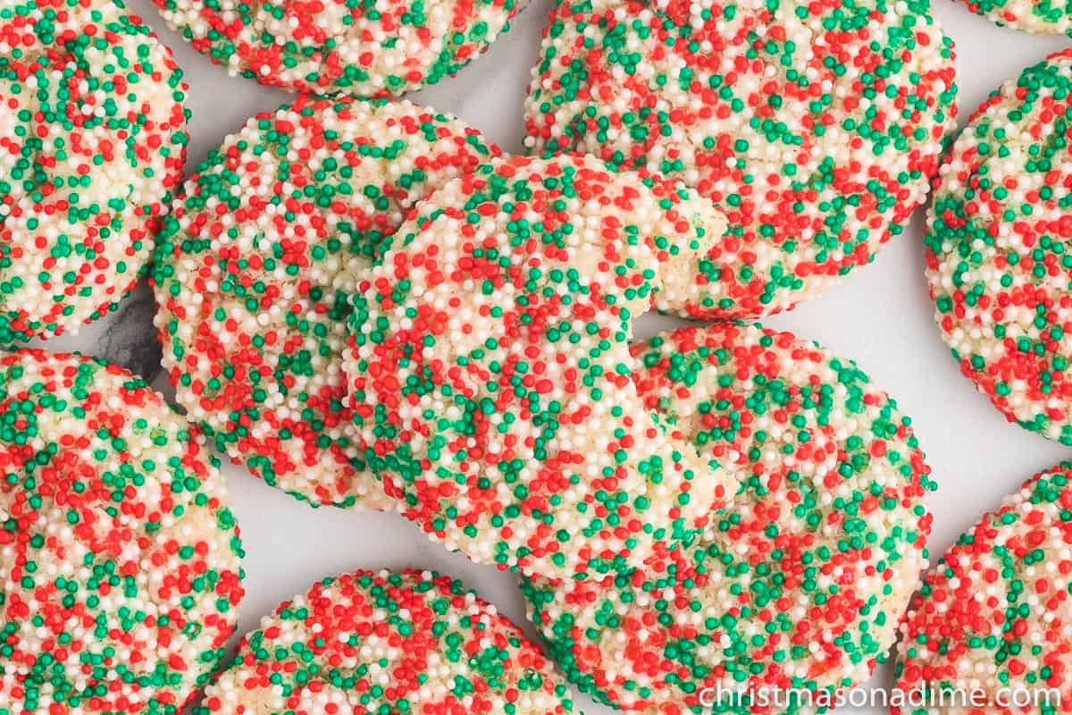 Christmas Sprinkle Cookies - christmasonadime.com