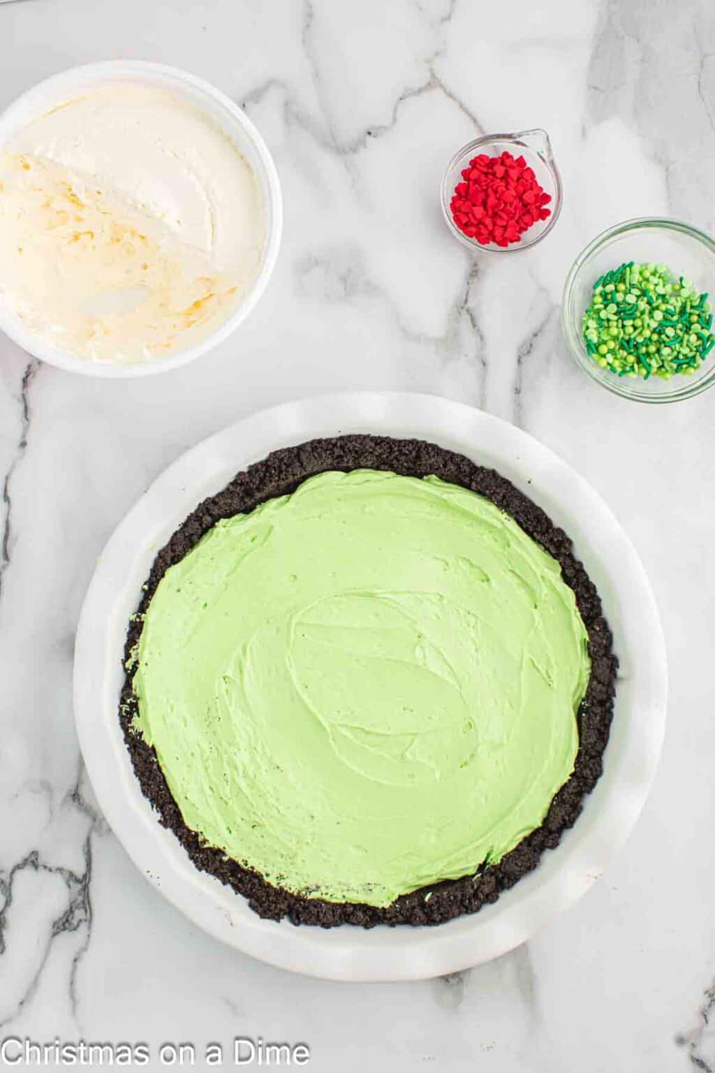 No Bake Grinch Pie
